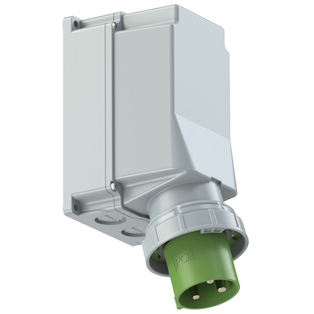 PCE 543-10, CEE-wall mounted plug 125A 3p 10h IP67 POWER TWIST