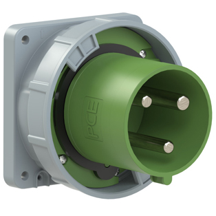 PCE 643-10, CEE-flanged plug straight 125A 3p 10h IP67 POWER TWIST