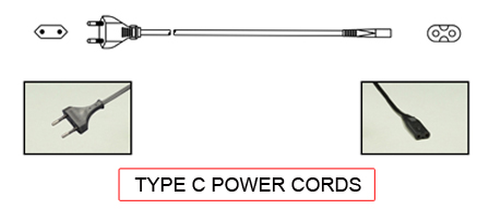 Primary Countries known for using TYPE C power cords are Austria ...
