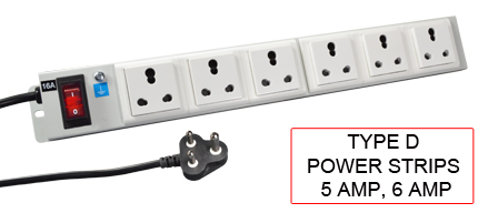 Primary Country known for using TYPE D power Strips is Afghanistan ...