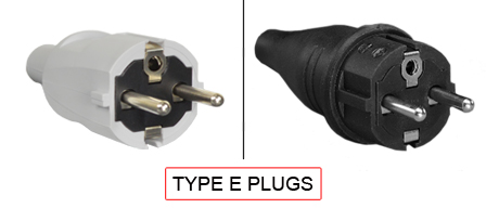 Primary Country known for using TYPE E plugs is Belgium, France, Poland ...