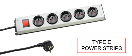 Primary Country known for using TYPE E power strips is Belgium, France ...
