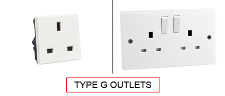 Primary Country known for using TYPE G outlets is the United Kingdom ...