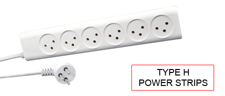 Primary Country known for using TYPE H power strips is Israel.