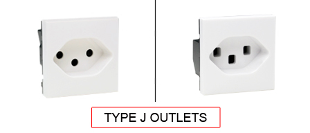 Primary Country known for using TYPE J outlets is Switzerland.