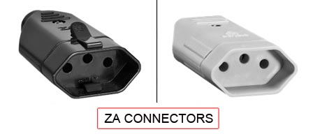 ZA Connectors, New electrical configuration used in South Africa.